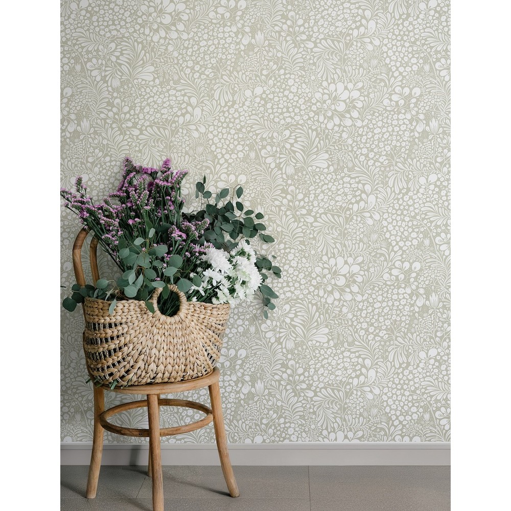 4201-48001 - Siv Dark Grey Botanical Wallpaper-Savanna by A Street