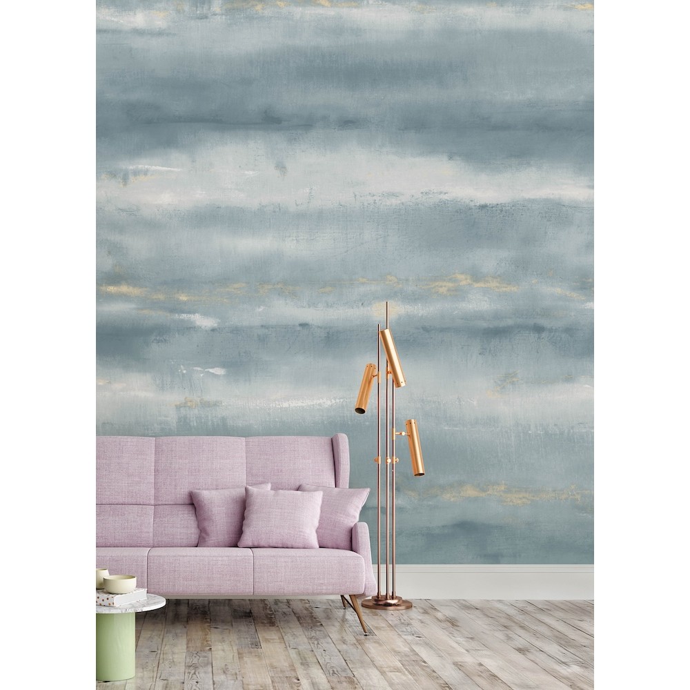 4202-367706M - Aveline Indigo Wall Mural-Springhill by A Street