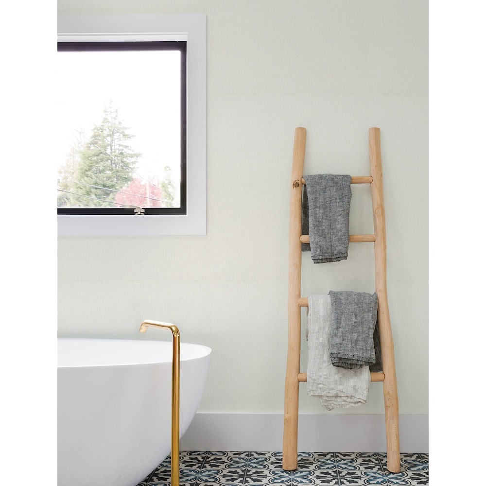 4191-83034 - Sonia Bone Faux Linen Wallpaper by Chesapeake