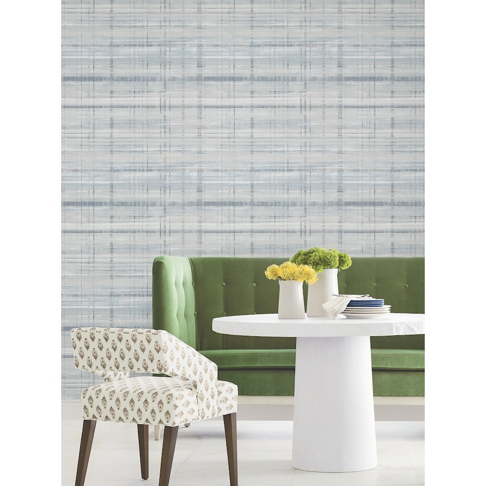 LL3245 - Vanishing Point Blue Striated Wallpaper-Layered Luxe
