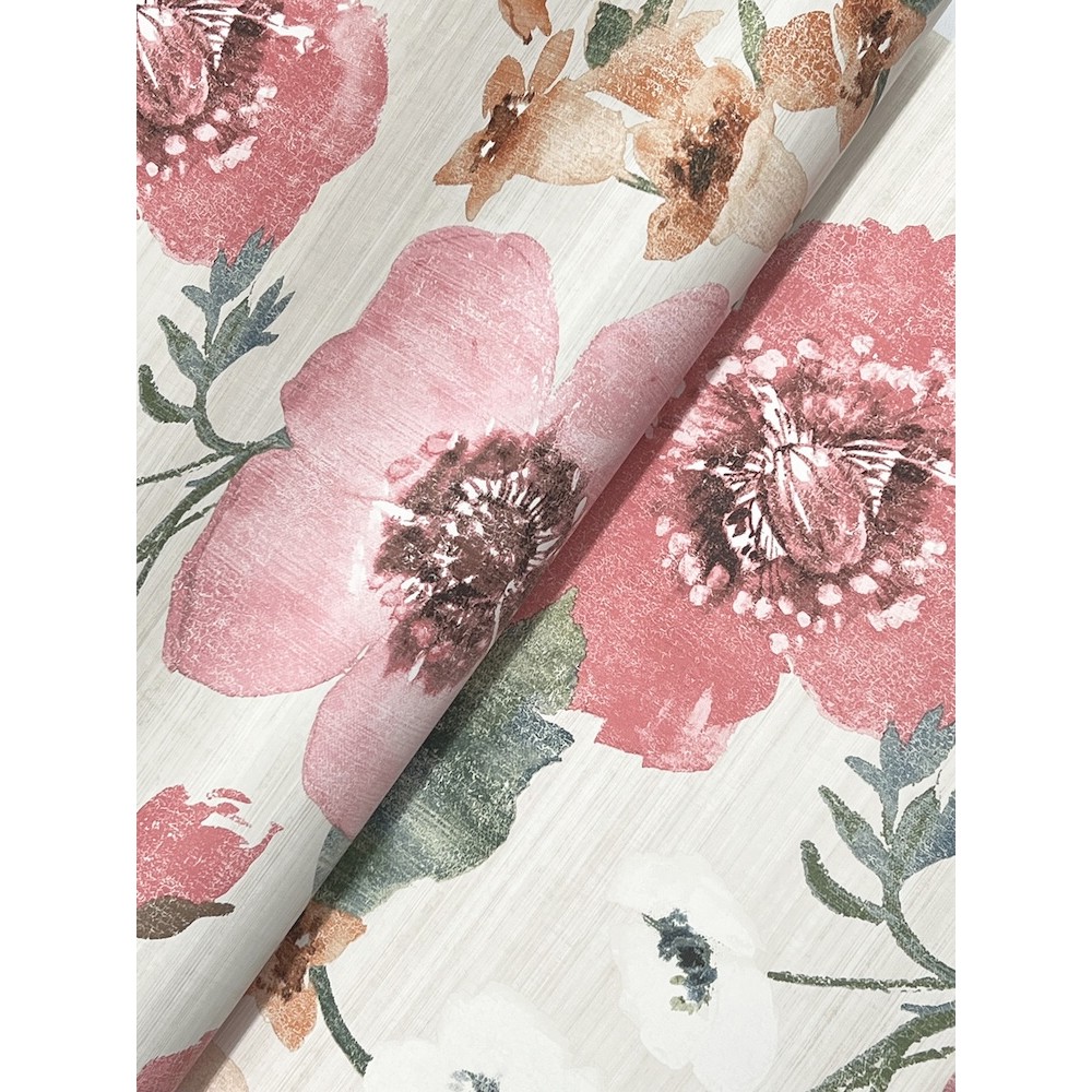 LL3200 - Evelyn Pink Floral Wallpaper-Layered Luxe