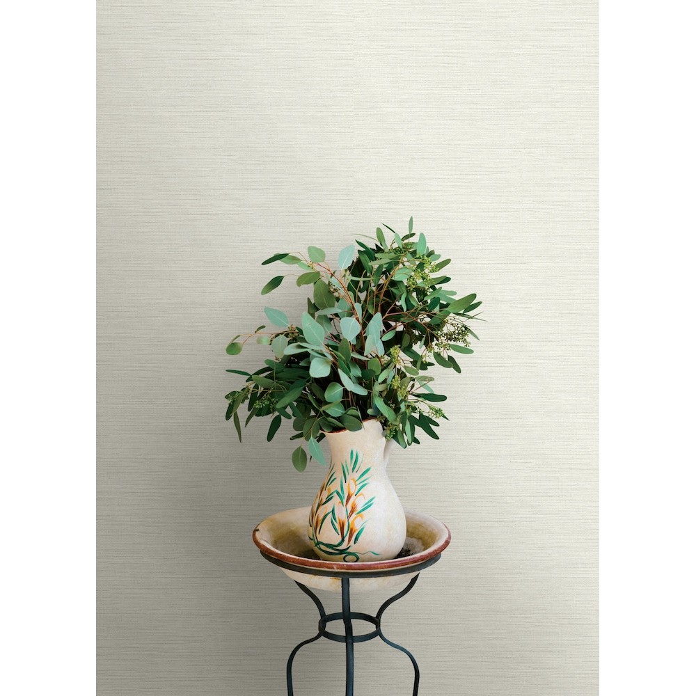 4169-24281 - Agave Light Grey Faux Grasscloth Wallpaper by Chesapeake