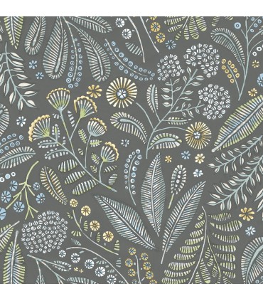 4135-27297 - Briar Grey Floral Wallpaper-Whimsy